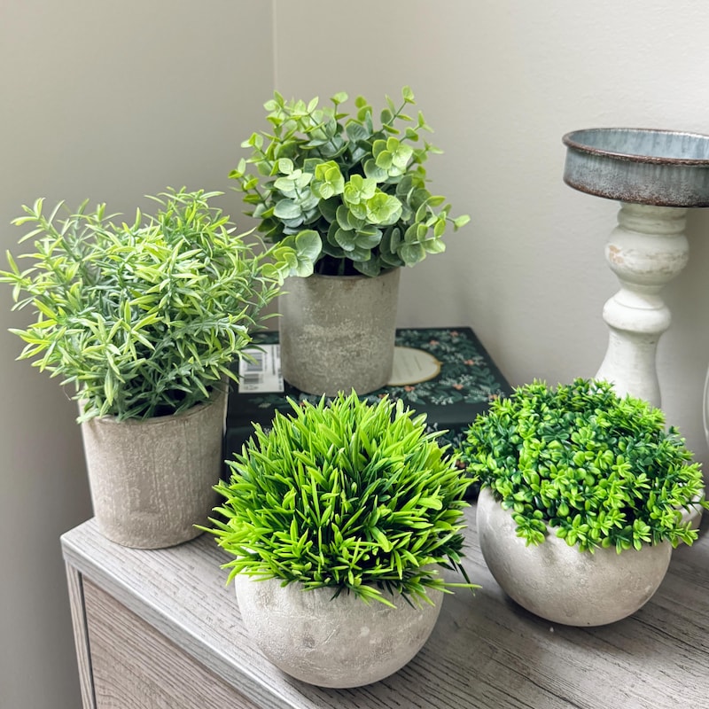 Small Floral Fake Plants - Etsy