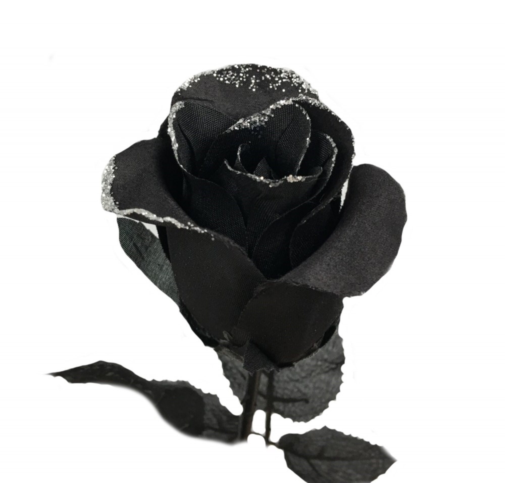 Pack of 20 Long Stem Black Rose With Glitter Trim Centerpiece - Etsy