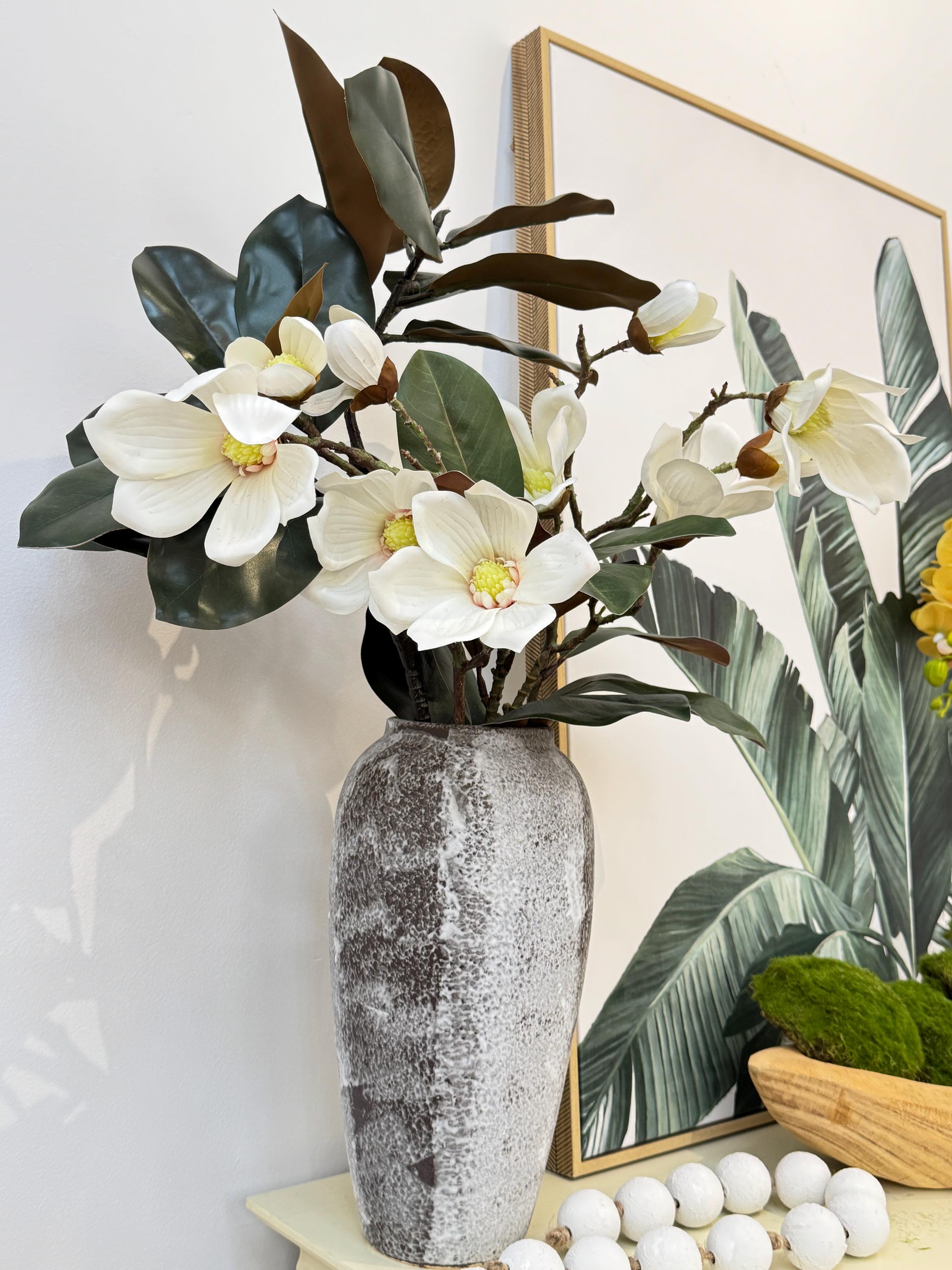 Pack of 2-ultra Realistic Extra Long 42" Elegant Magnolia Leaf Spray-17 ...