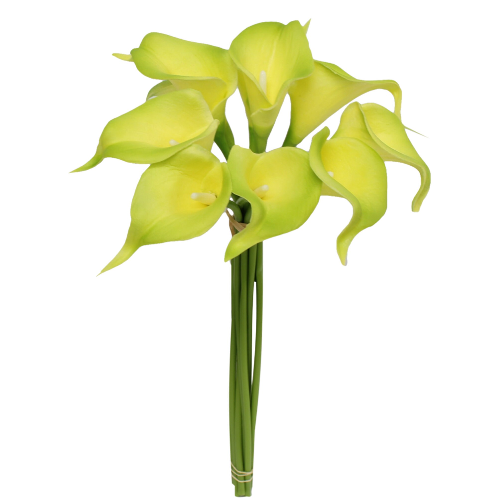 10,20,100 14" Real Touch Calla Lily Green Theme Teal Aqua Coler Mint ...