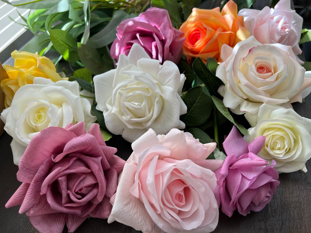 29" Extremely Realistic Real Touch Roses, High Quality Artificial ...