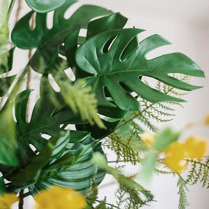 Set of 6-lush Green Real Touch Monstera Stem Flexible Lifelike Stem ...