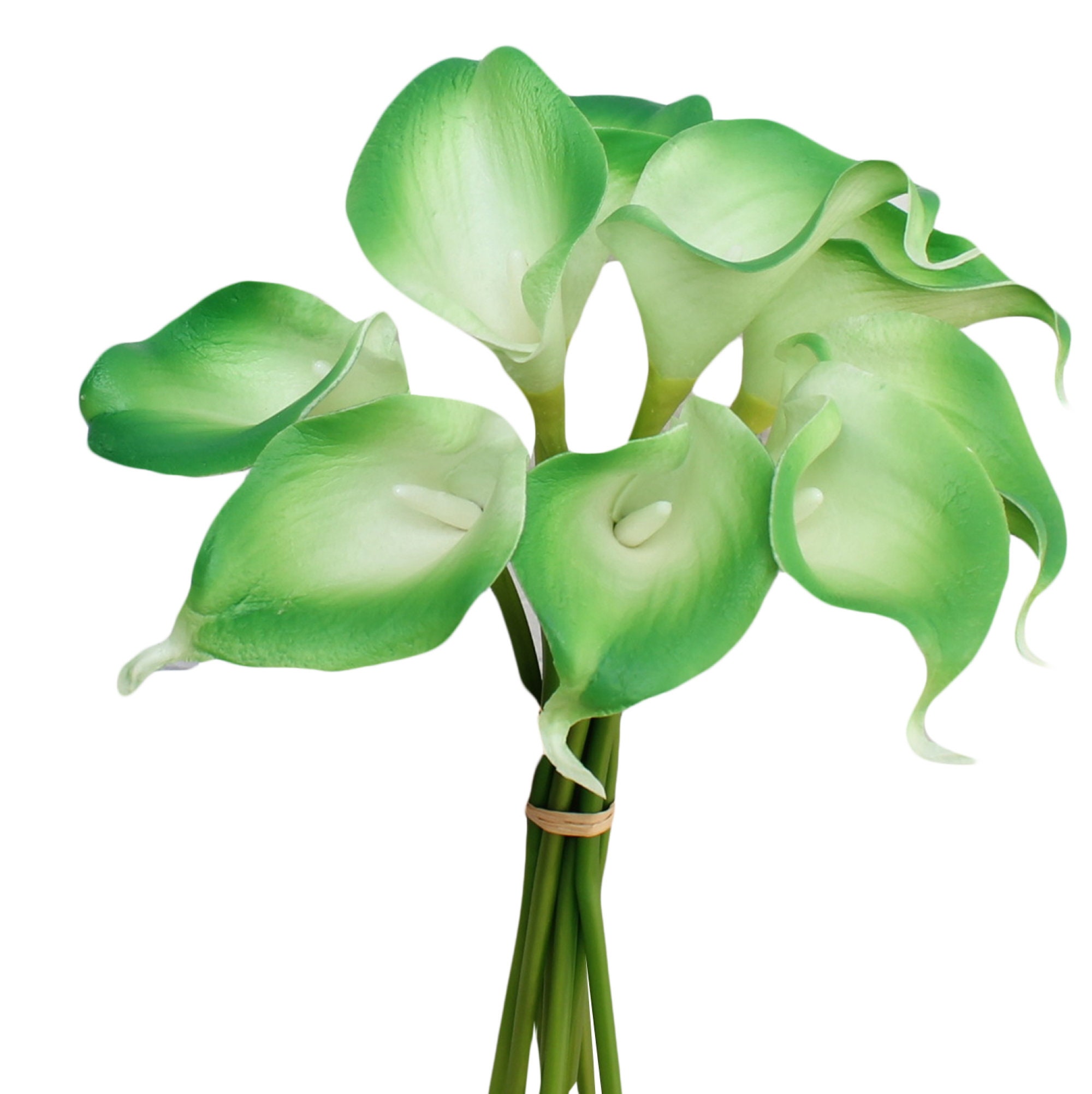 10,20,100 14" Real Touch Calla Lily Green Theme Teal Aqua Coler Mint ...