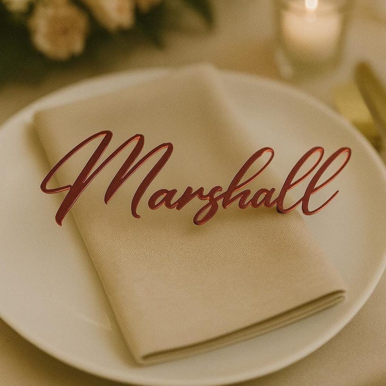Personalized Laser Cut Wedding Name Tags – Guest Place Cards – Table ...
