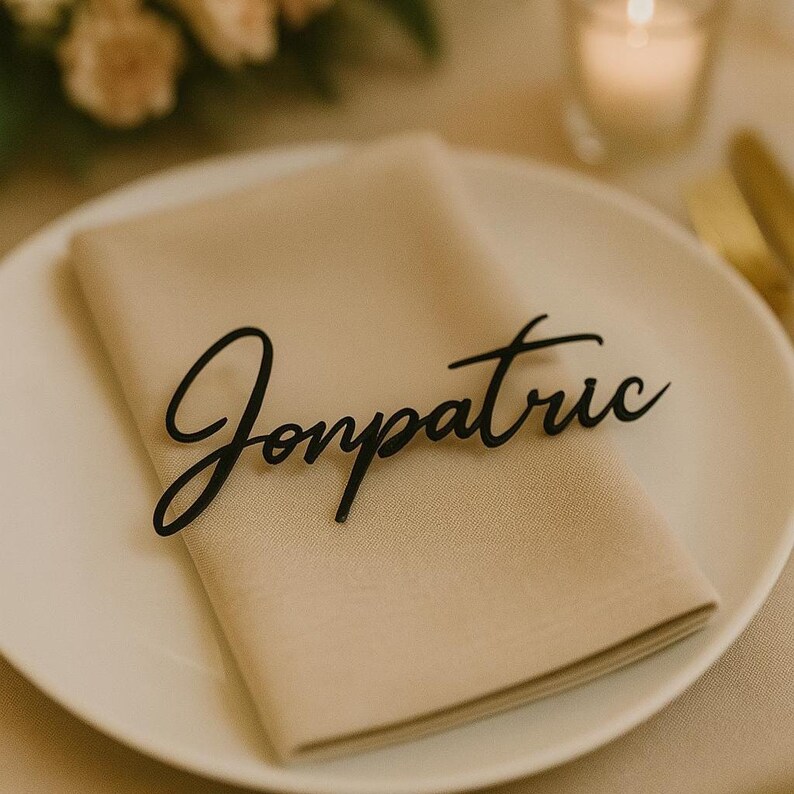 Personalized Laser Cut Wedding Name Tags – Guest Place Cards – Table ...