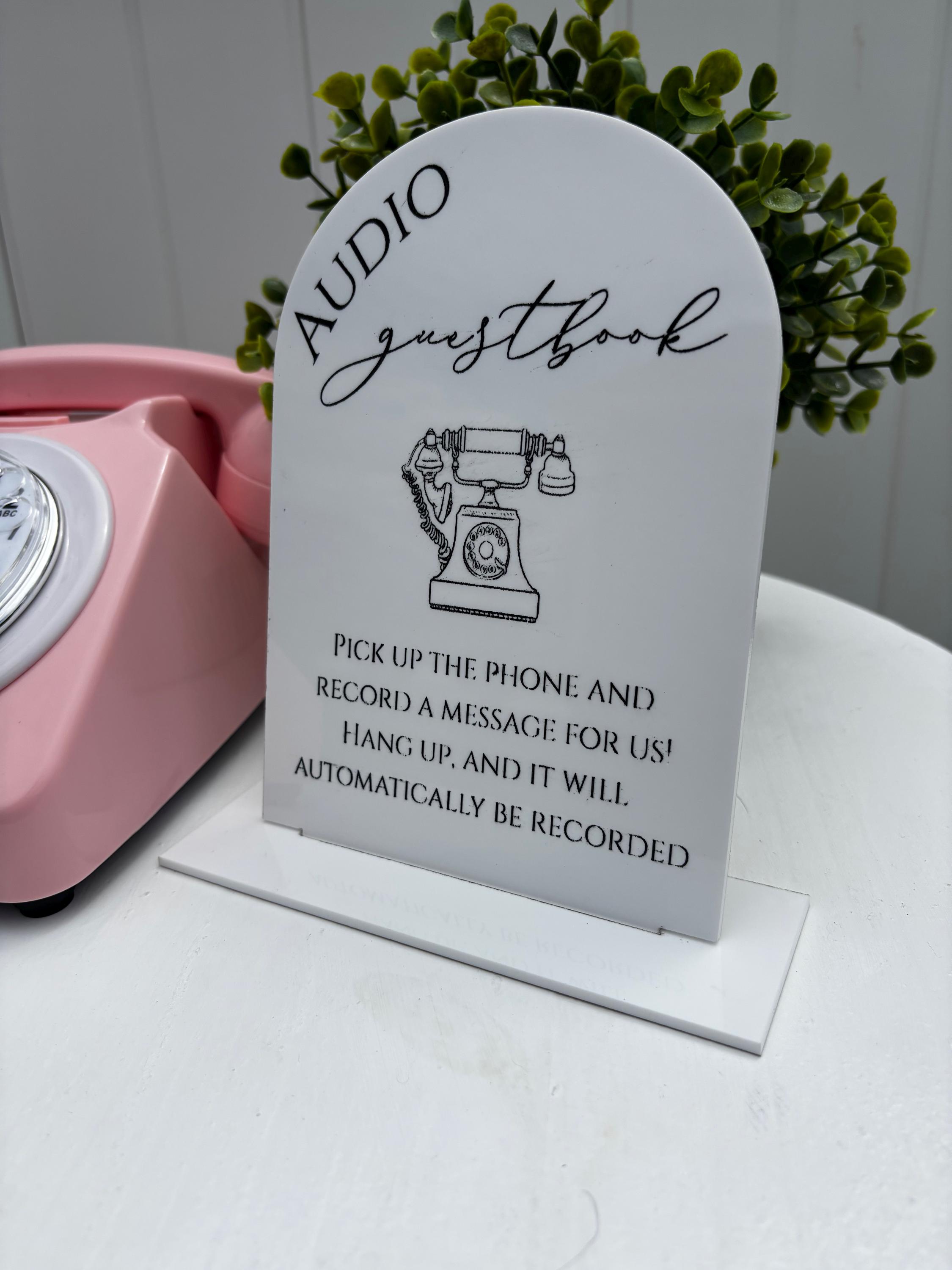 Acrylic Audio Guest Book Sign: Minimalist Arch Table Decor - Etsy