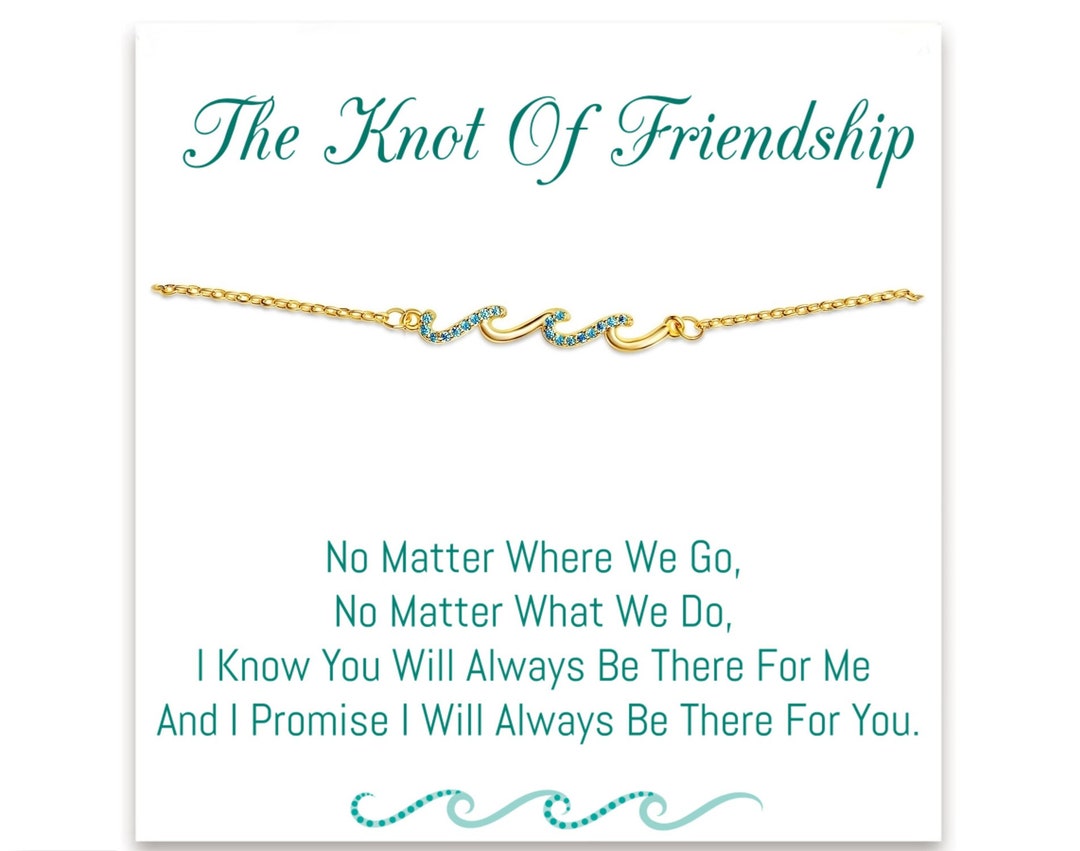 Wave Bracelet for Friend, Knot of Friendship Gift, Friend Forever, Best ...