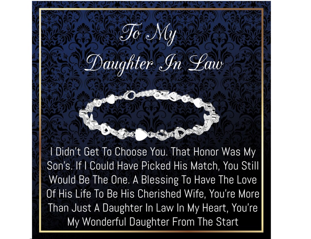 Sterling Silver Daughter-in-law Bracelet, Daughter-in-law Gifts ...