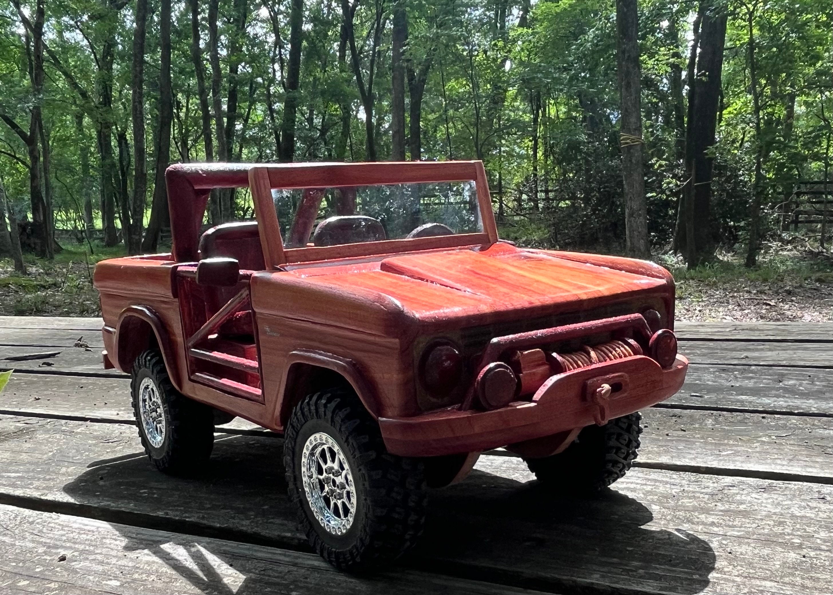 1967 Ford Bronco Wood Model Real Red Cedarwood Handcrafted - Etsy