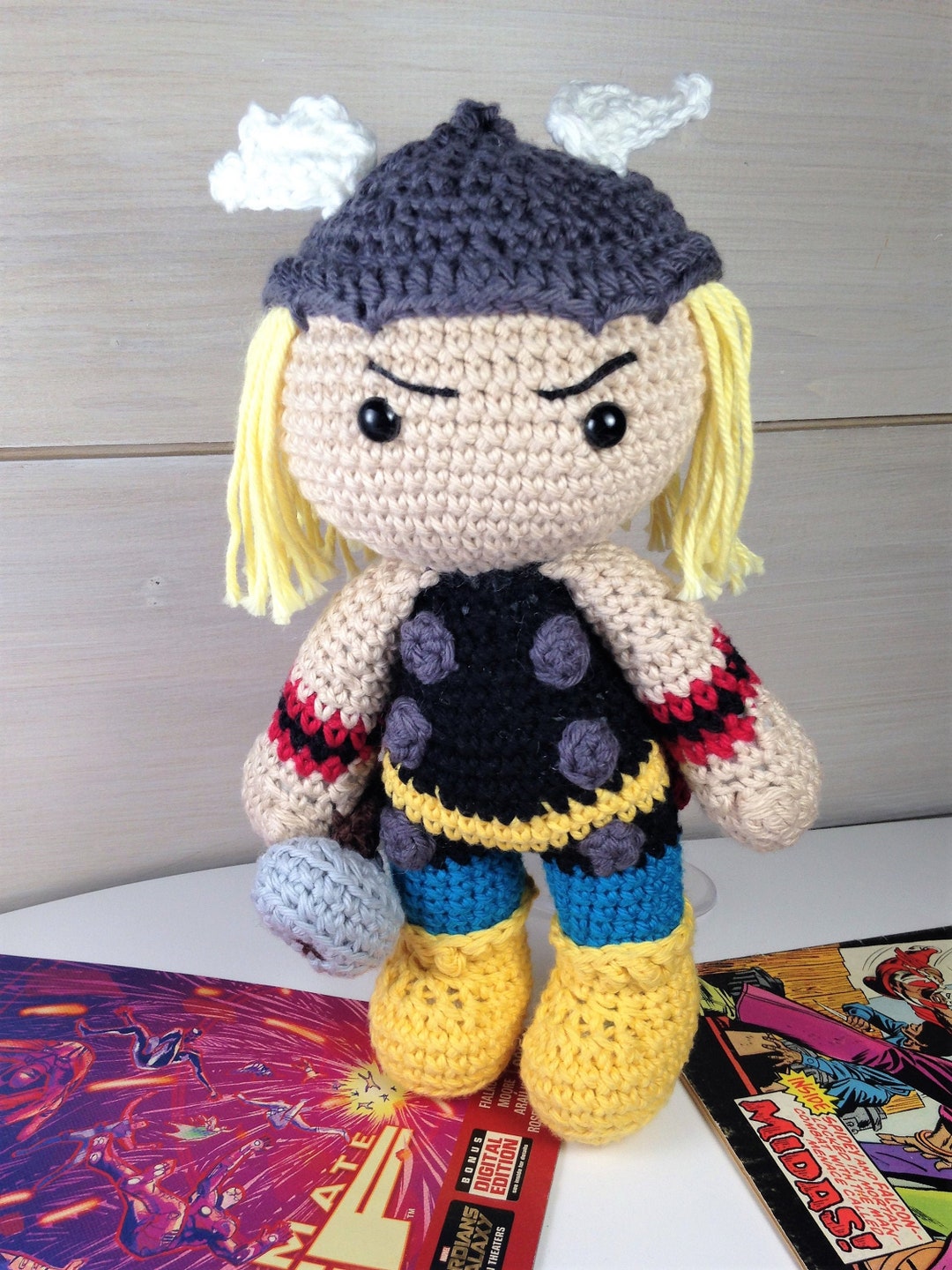 Cute Thor Crochet Amigurumi Doll Marvel Thor Toy Handmade Crochet ...