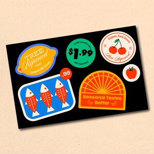 Grocery Store Sticker Sheet - Etsy
