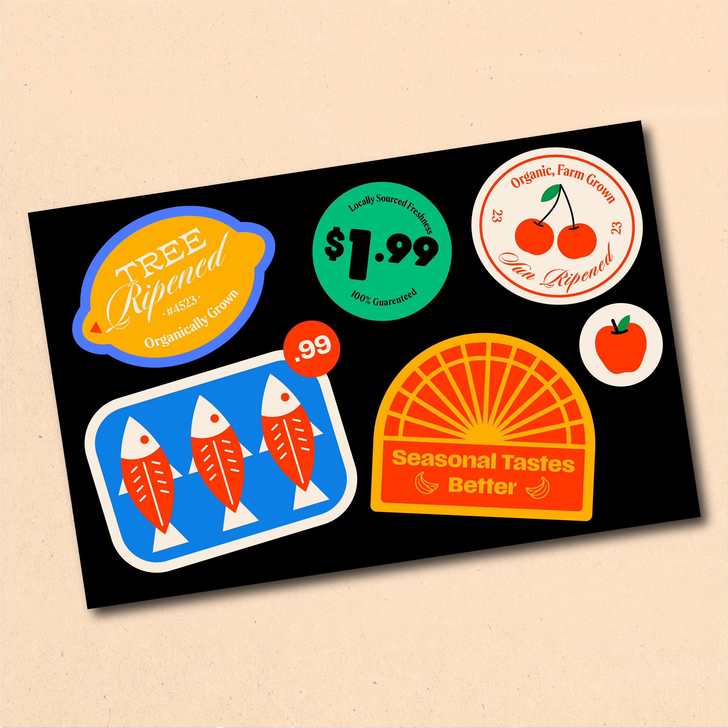 Grocery Store Sticker Sheet - Etsy