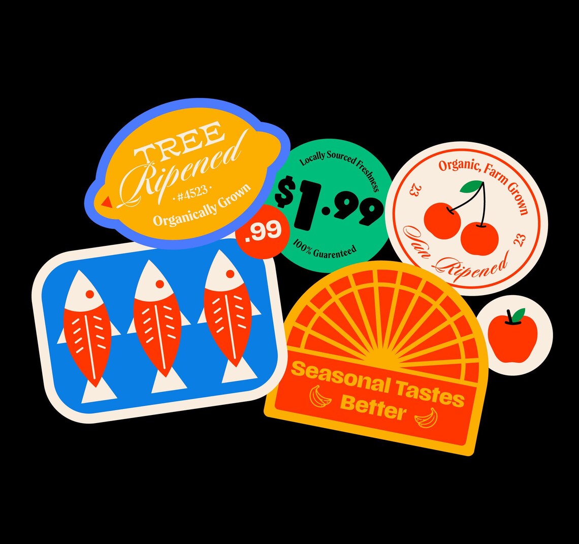 Grocery Store Sticker Sheet - Etsy