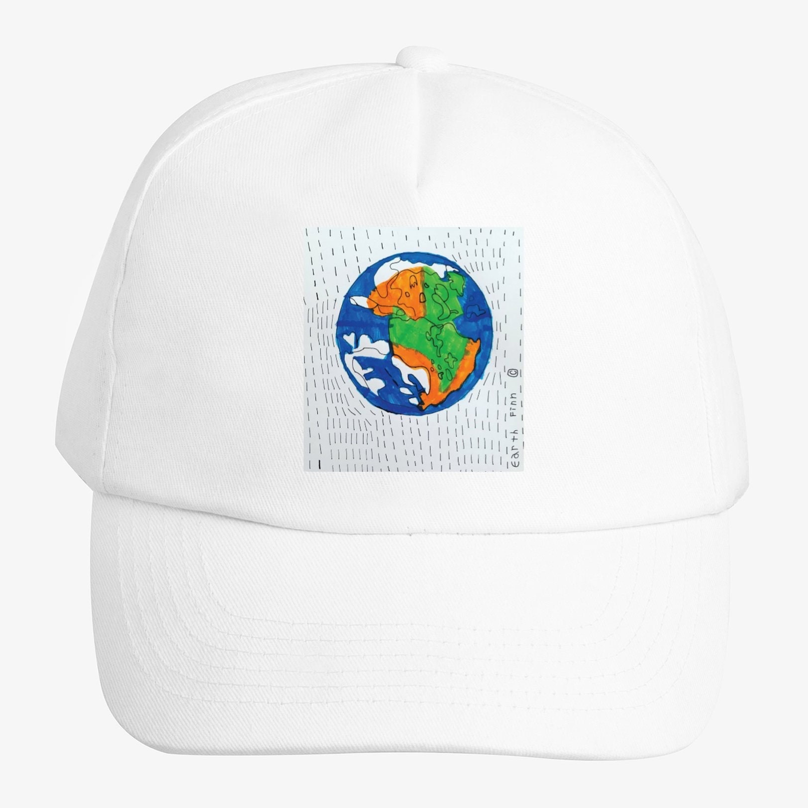 Baseball Cap With Earth Original Design Full Color Logo by Finn Hagen ...