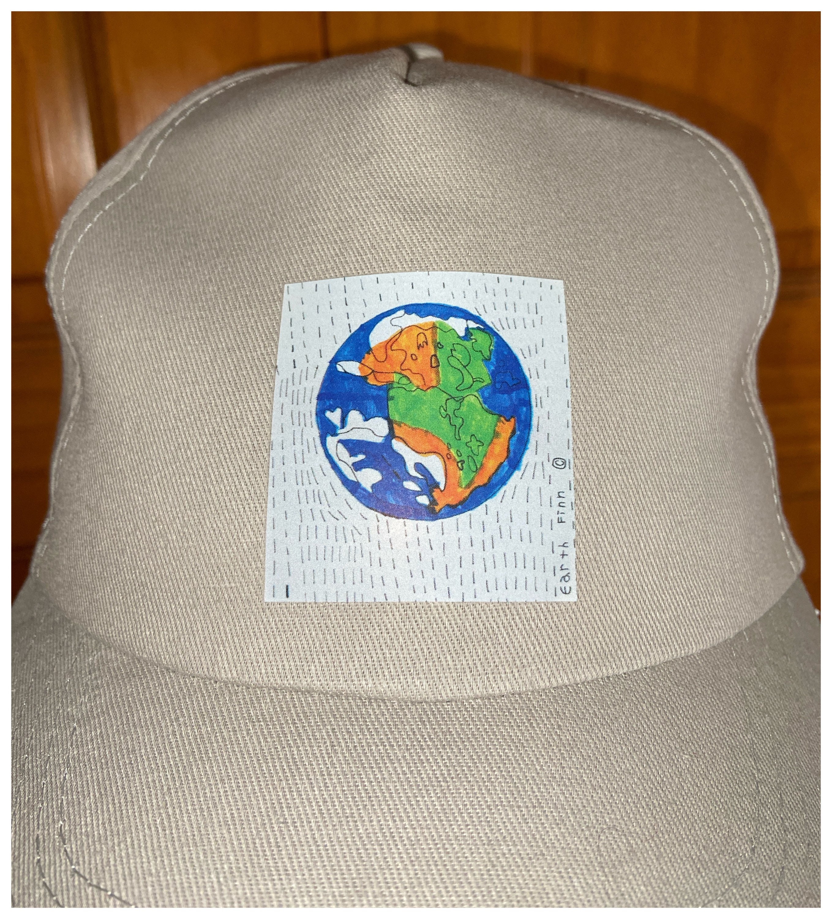 Baseball Cap With Earth Original Design Full Color Logo by Finn Hagen ...