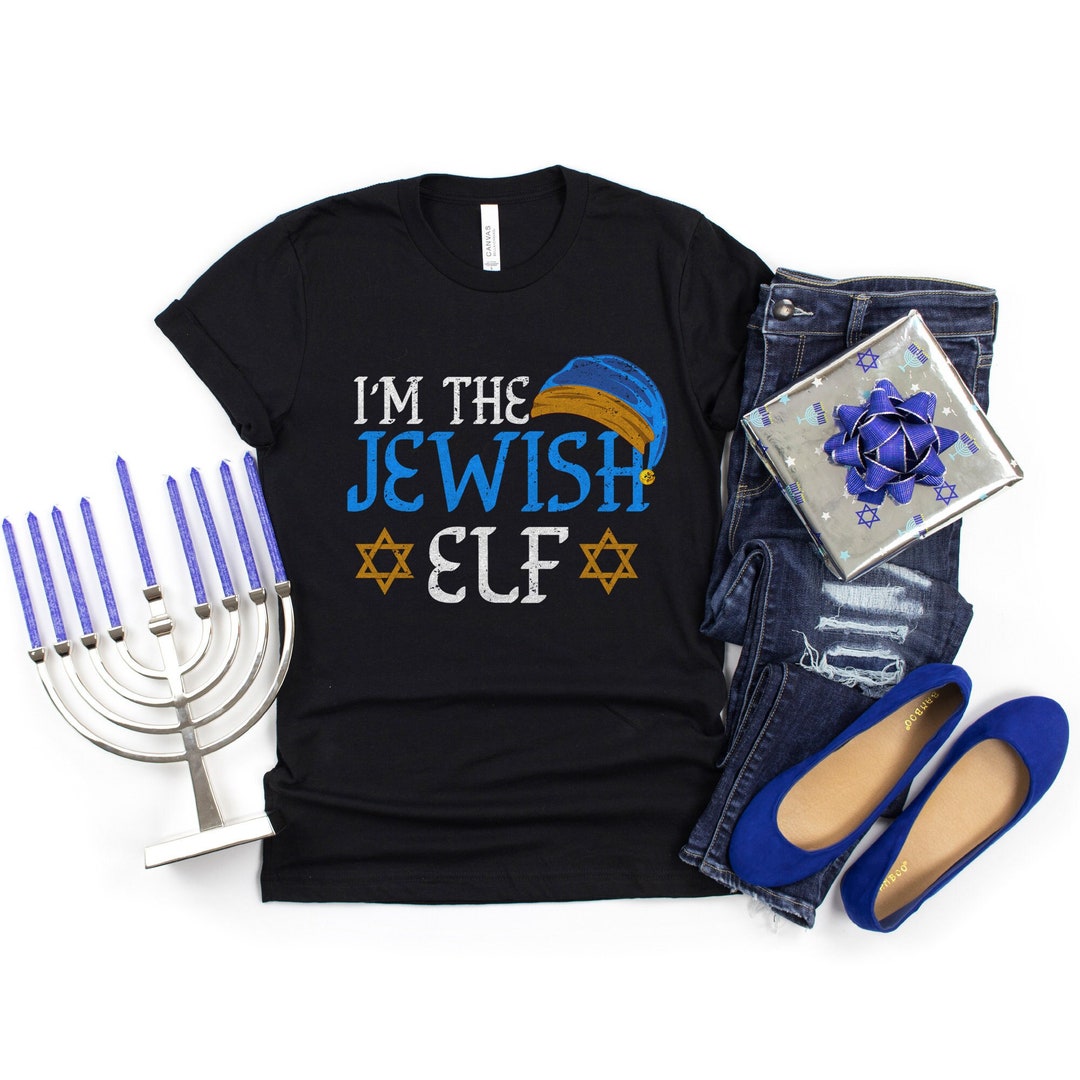 Funny Hanukkah I'm the Jewish Elf Chanukah Shirt, Star of David Kids ...