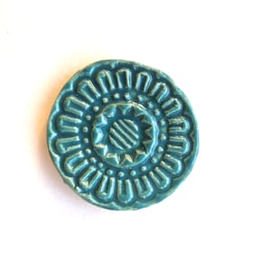 Handmade Ceramic Circle Tiles for Use in Mosaics or Other Art Projects ...