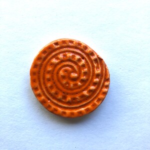 Handmade Ceramic Circle Tile With a Swirl for Use in Mosaics or Other ...