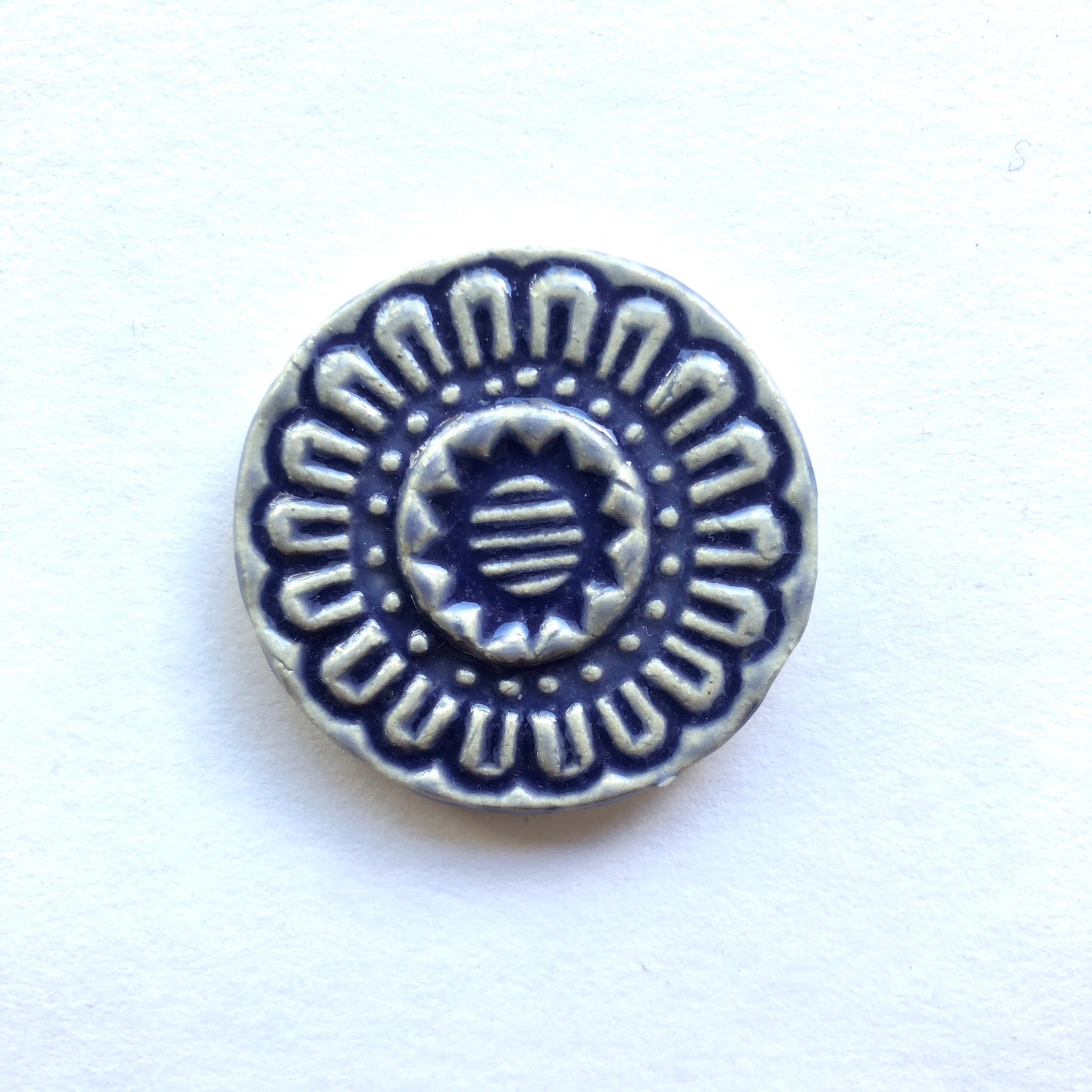 Handmade Ceramic Circle Tiles for Use in Mosaics or Other Art Projects ...