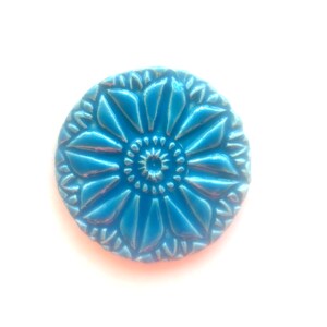 3 3/8" Ceramic Tile Medallion for Mosaics/craft Projects/handmade ...