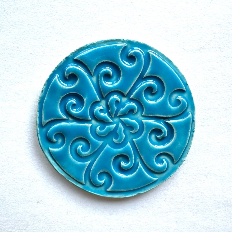Decorative Ceramic Medallion Tiles - Etsy
