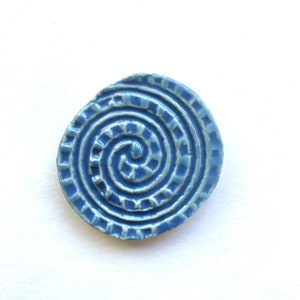 Handmade Ceramic Circle Tile With a Swirl for Use in Mosaics or Other ...