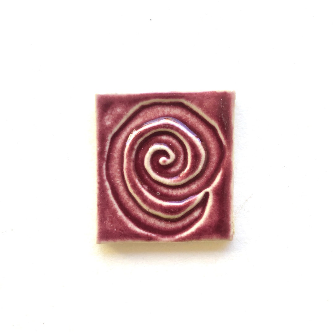 Handmade Ceramic Swirl Tiles for Use in Mosaics or Other Art Projects ...
