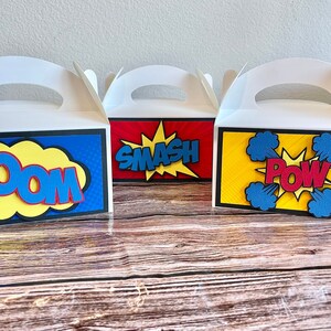 Comic Book Favor Boxes/comic Pow/comic Book Treat Box/superhero ...