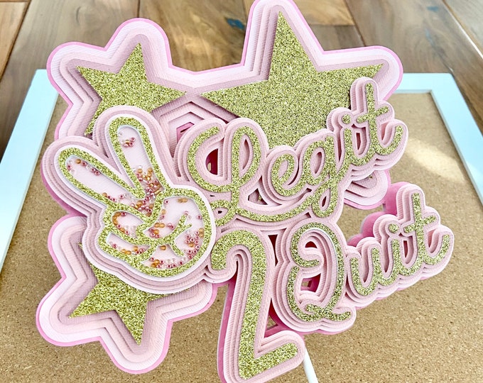 2 Legit 2 Quit Cake Topper/two Legit to Quit - Etsy