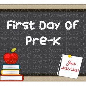 Back to School Sign/first Day of School Sign/preschool Prek TK Sign ...