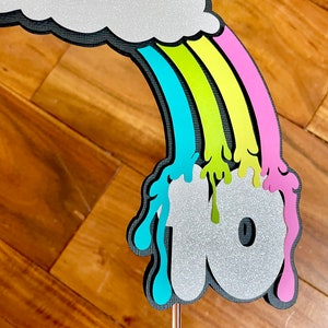 Slime Cake Topper/slime Party/rainbow - Etsy