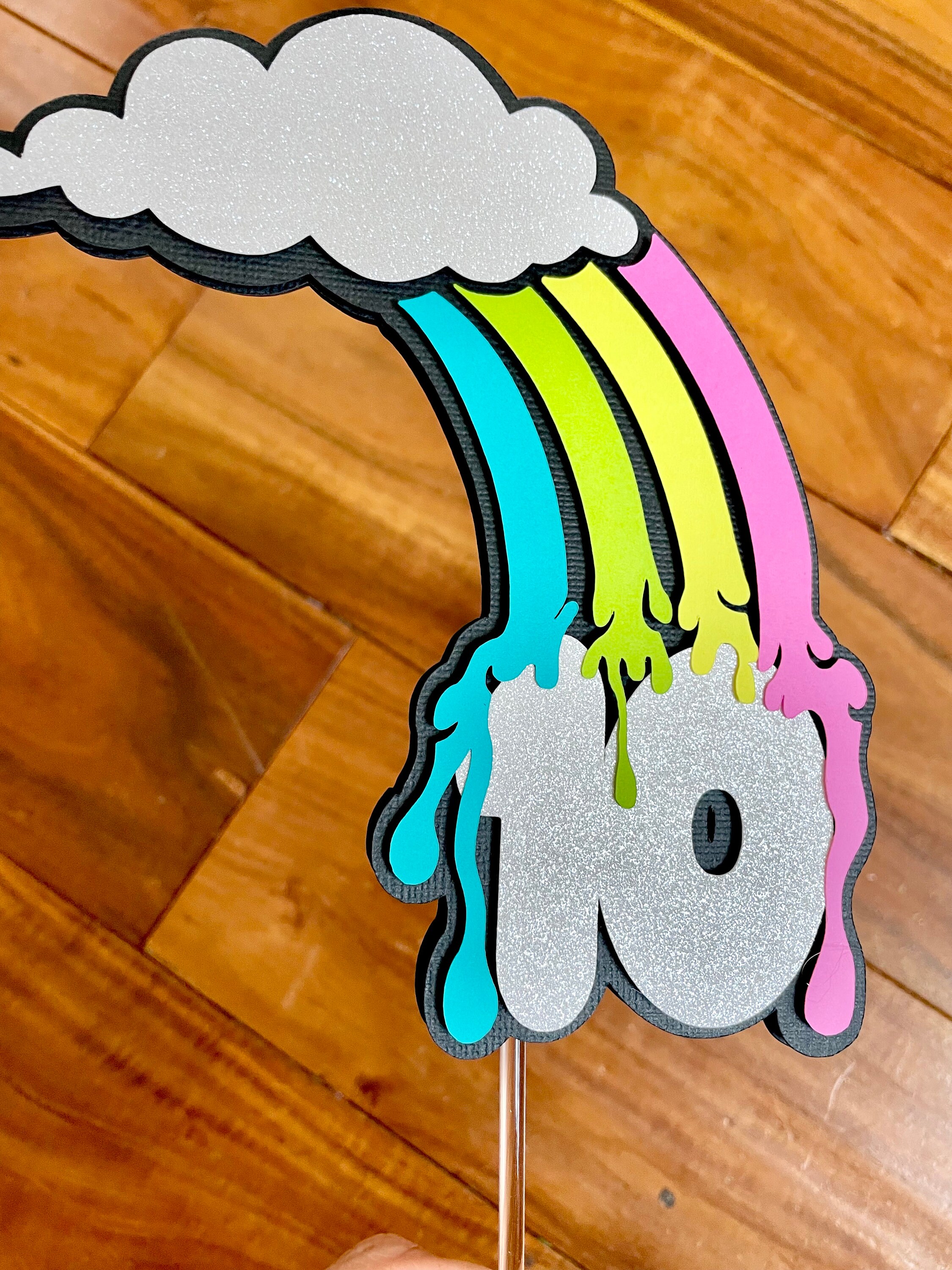 Slime Cake Topper/slime Party/rainbow - Etsy