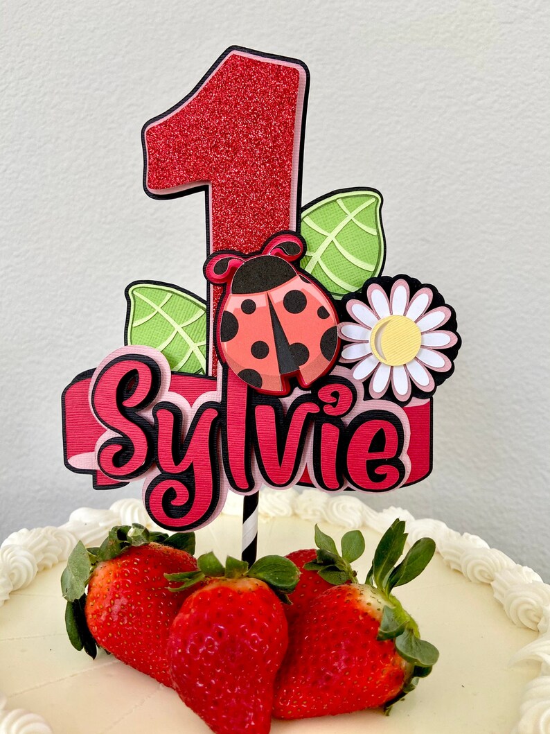 Ladybug Cake Topper/spring Cake Topper/ladybug/ - Etsy