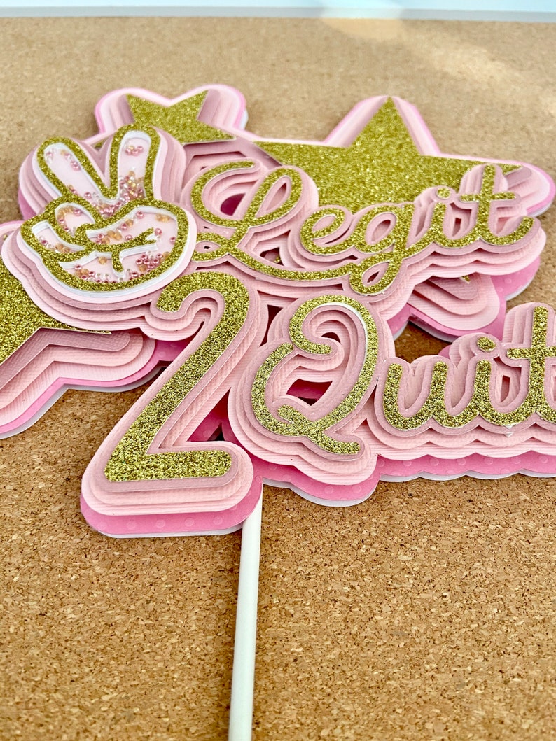 2 Legit 2 Quit Cake Topper/two Legit to Quit | Etsy