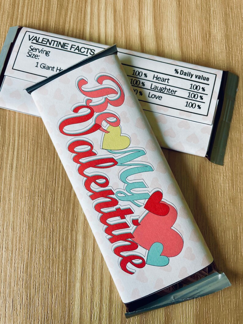Valentine Candy Bar Wrapper, Printable Party Favor (PDF) - Etsy