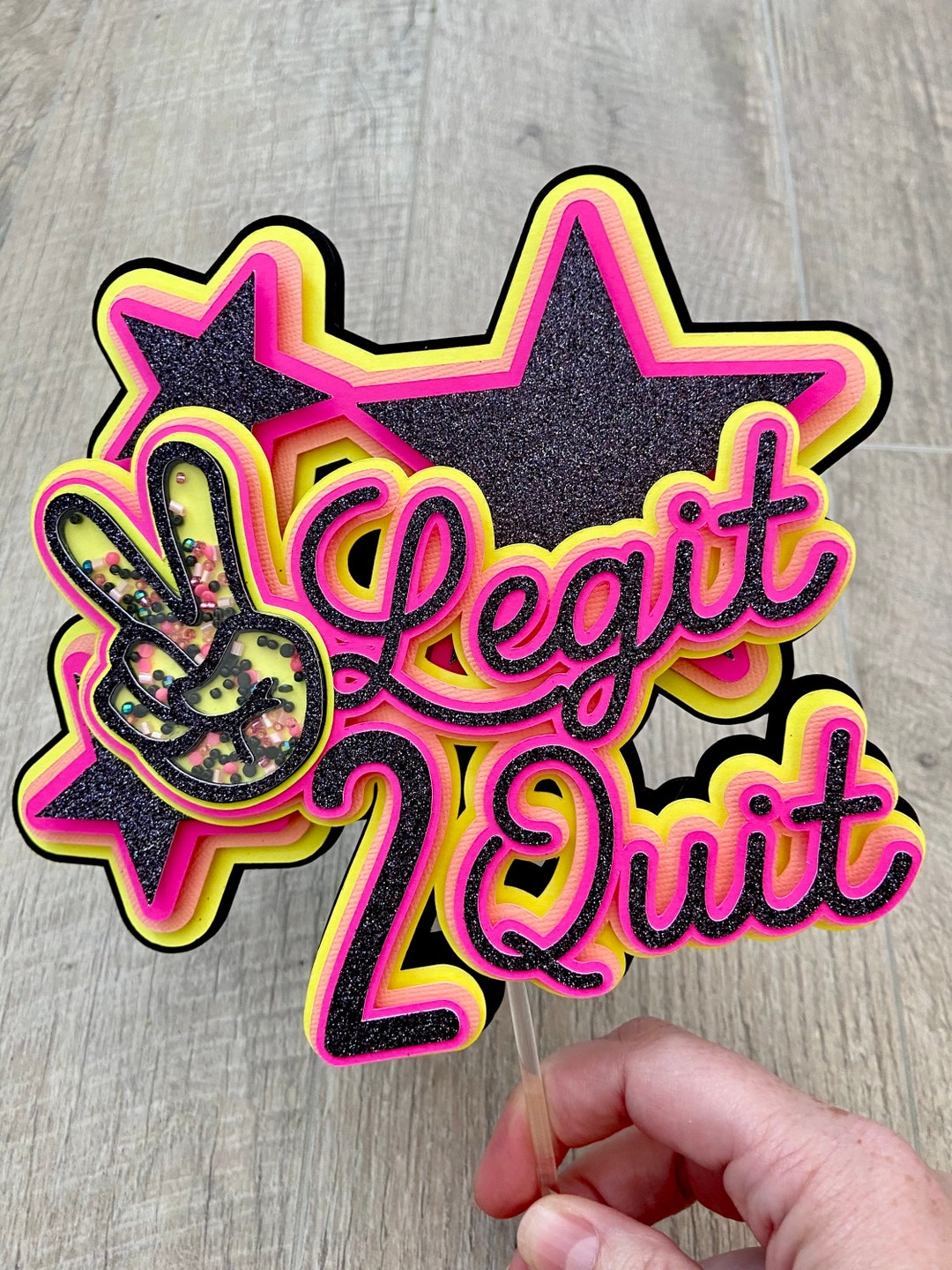 2 Legit 2 Quit Cake Topper, 90s Theme Party Decor - Etsy