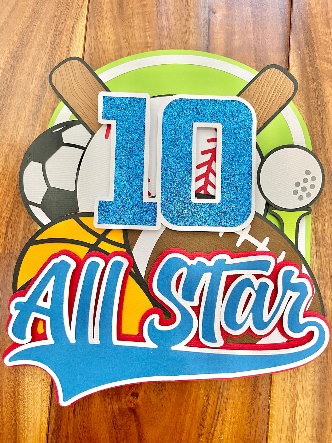 All Star Cake Topper/sports Cake Topper/ - Etsy