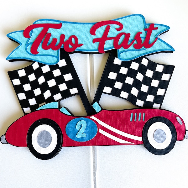 Two Fast Cake Topper - Etsy