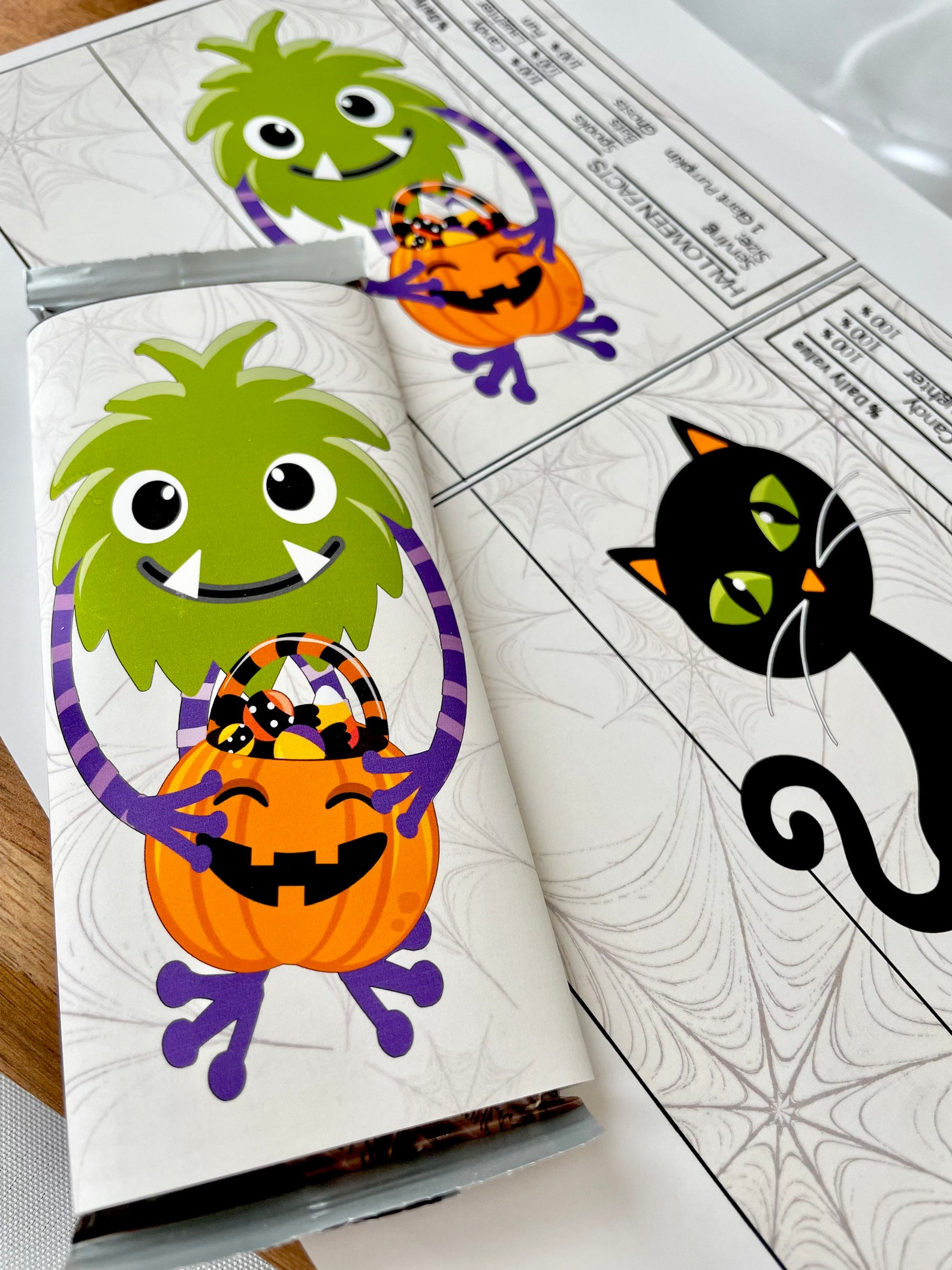 Halloween Candy Bar Wrapper/halloween Printable/halloween Party Favors ...
