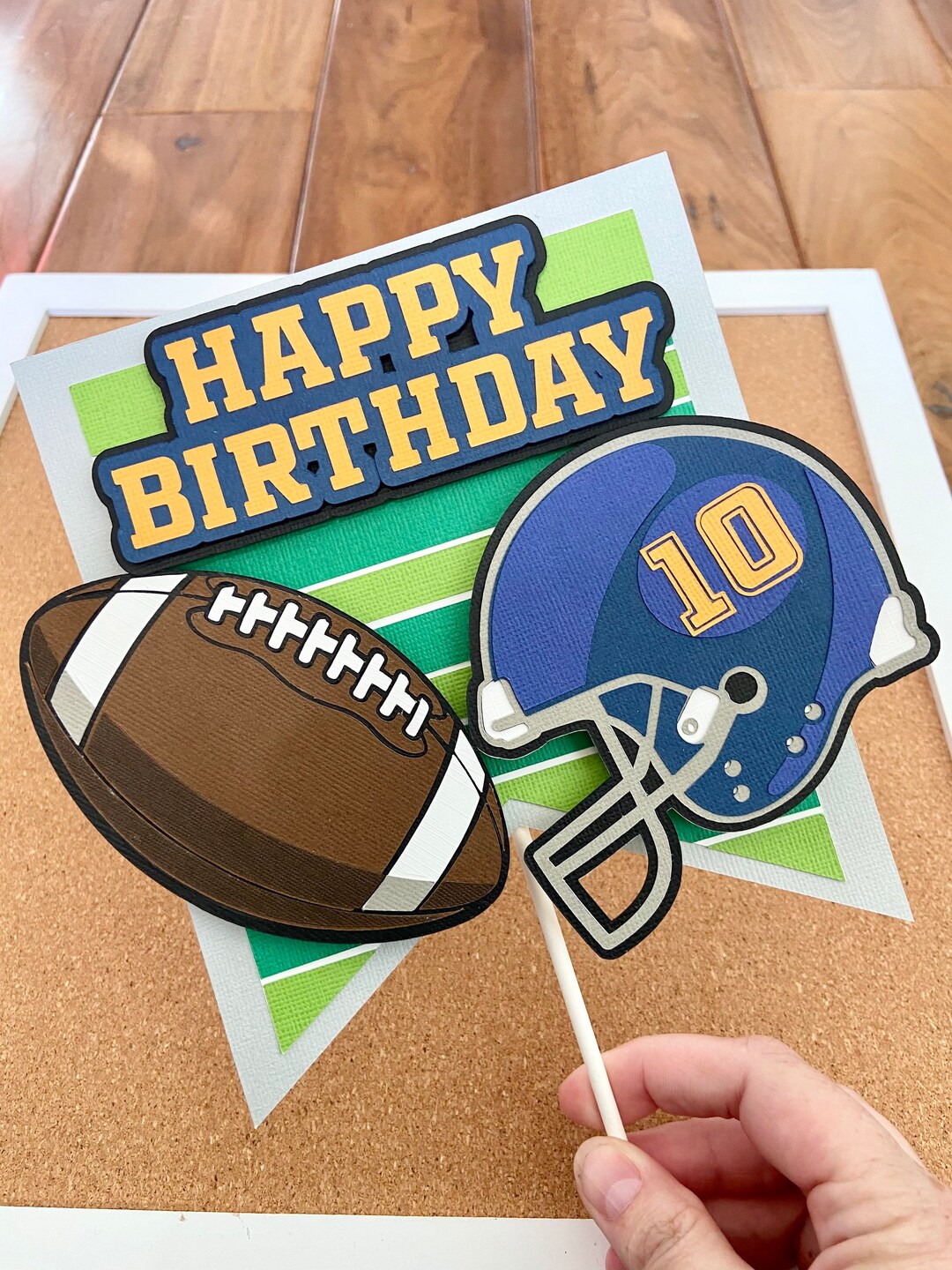 Custom Football Cake Topper: Helmet & Number, Sports Party Decor - Etsy