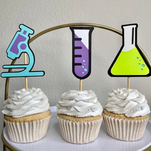 Scientist Cupcake Topper/mad Science Party/science Party - Etsy
