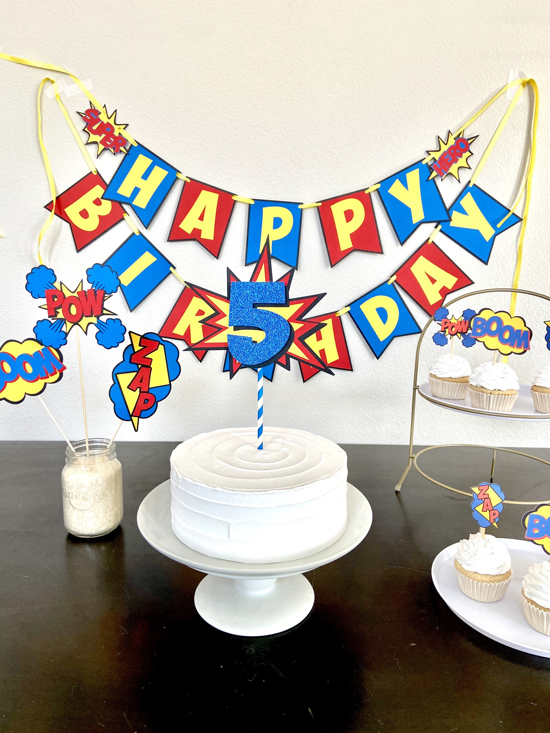 Comic Book Happy Birthday Banner/superhero Happy Birthday | Etsy