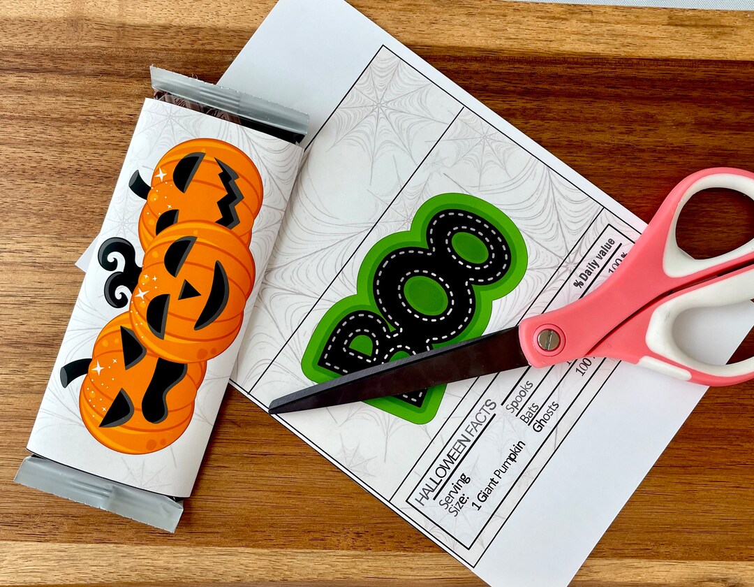 Halloween Candy Bar Wrapper/halloween Printable/halloween Party Favors ...