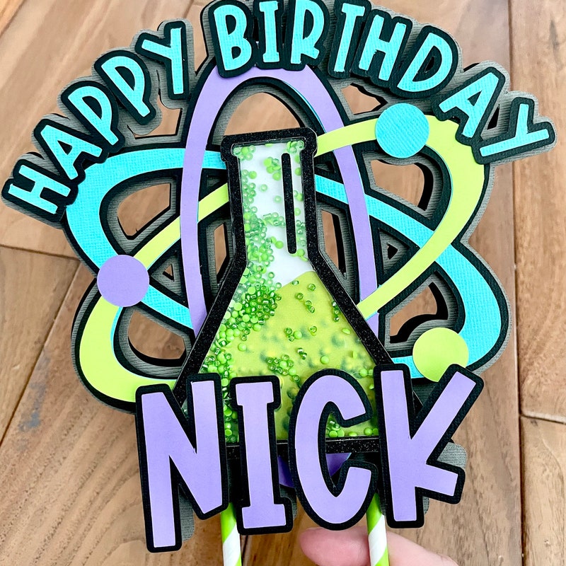 Science Cake Topper - Etsy