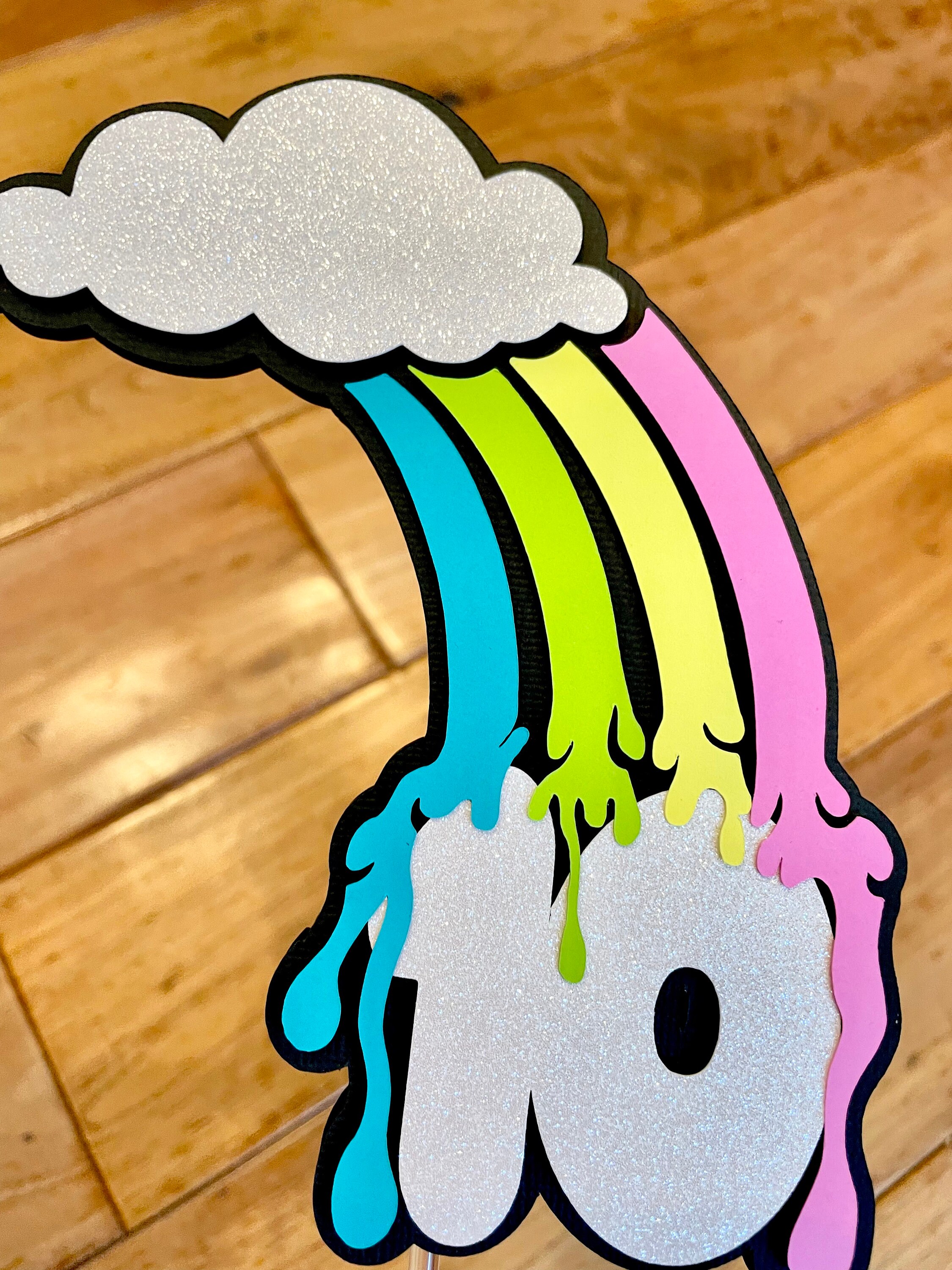 Slime Cake Topper/slime Party/rainbow - Etsy