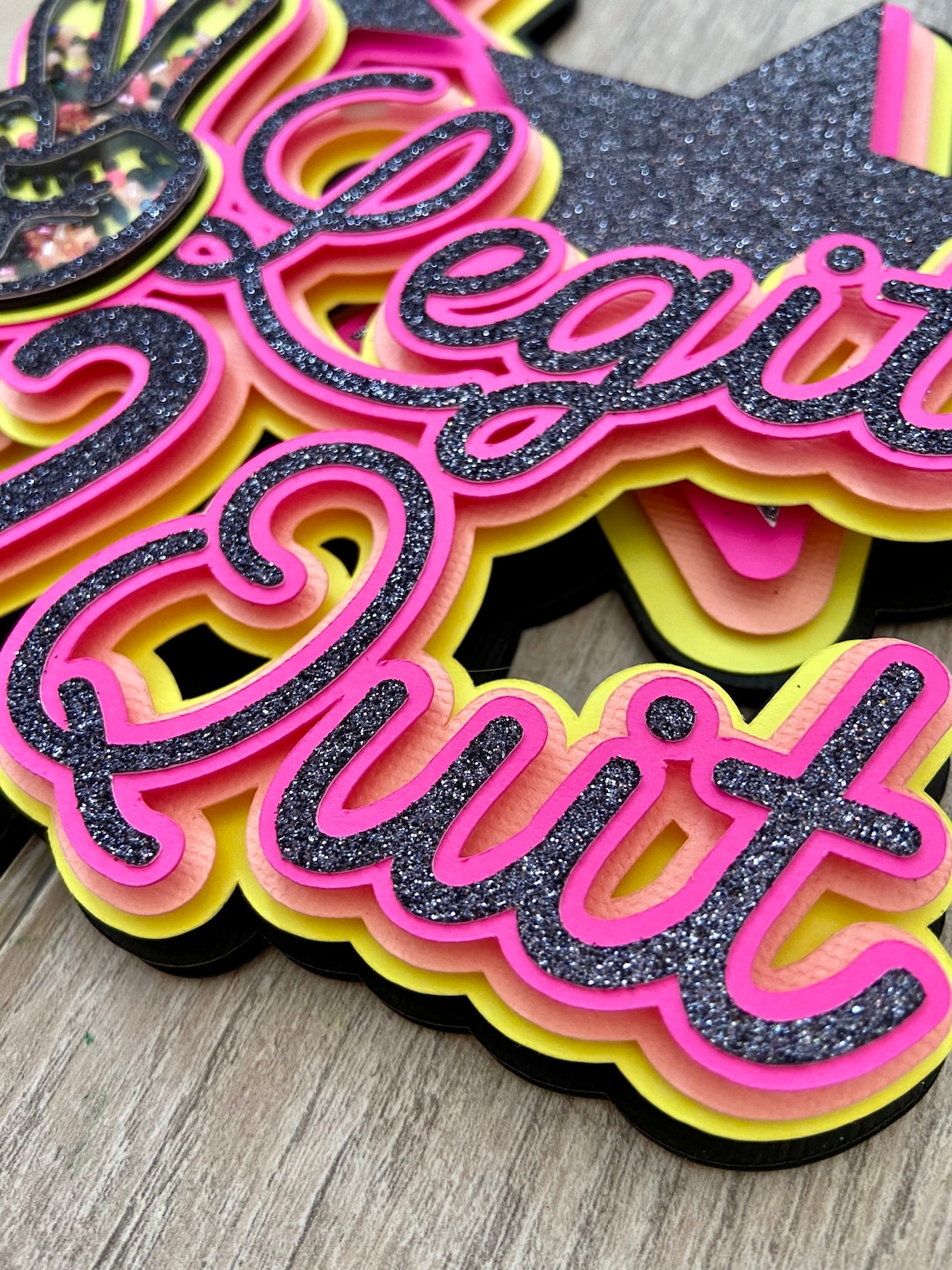 2 Legit 2 Quit Cake Topper/two Legit Two Quit/neon Cake Topper - Etsy
