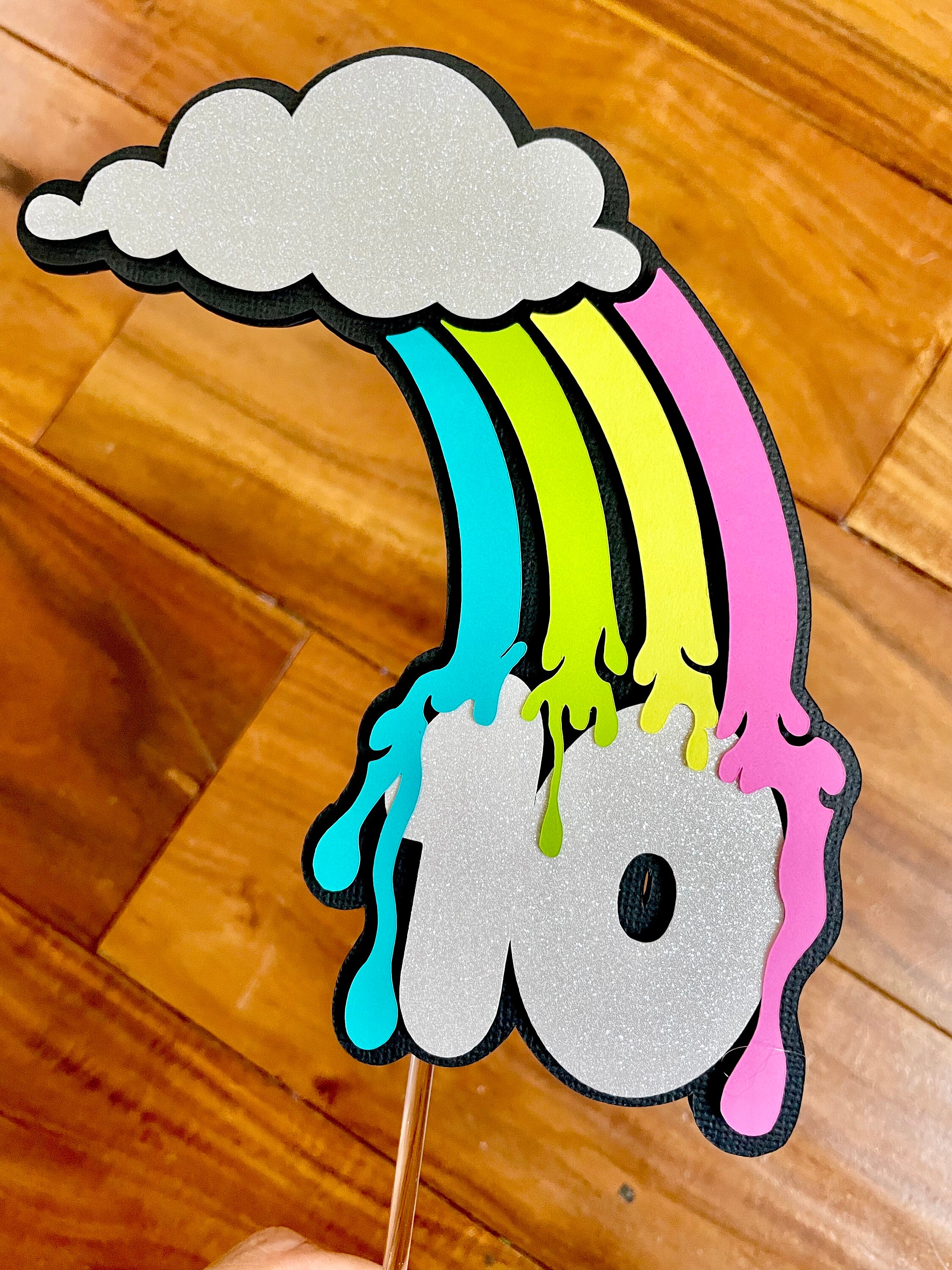 Slime Cake Topper/slime Party/rainbow - Etsy