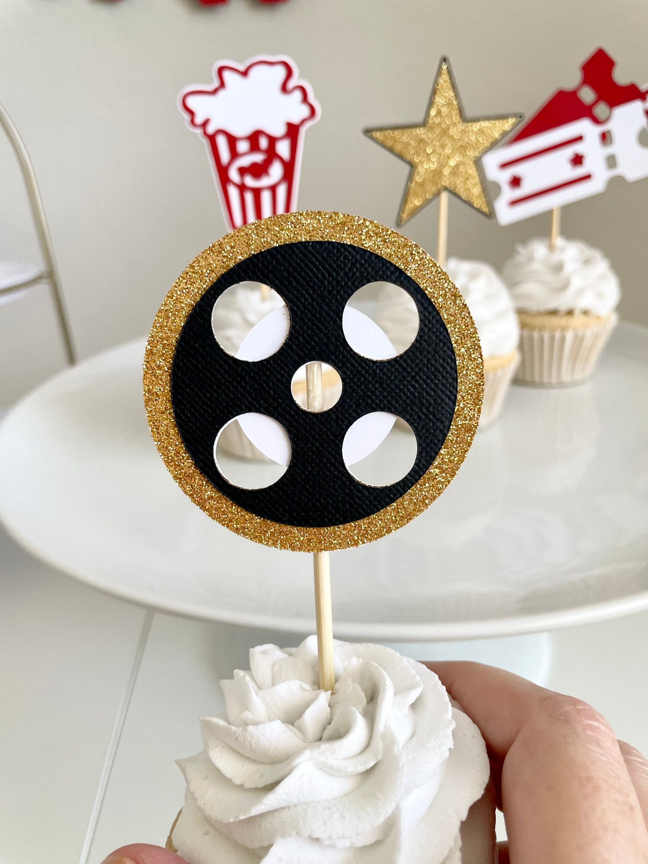 Movie Themed Cupcake Toppers/movie Night Party/ | Etsy