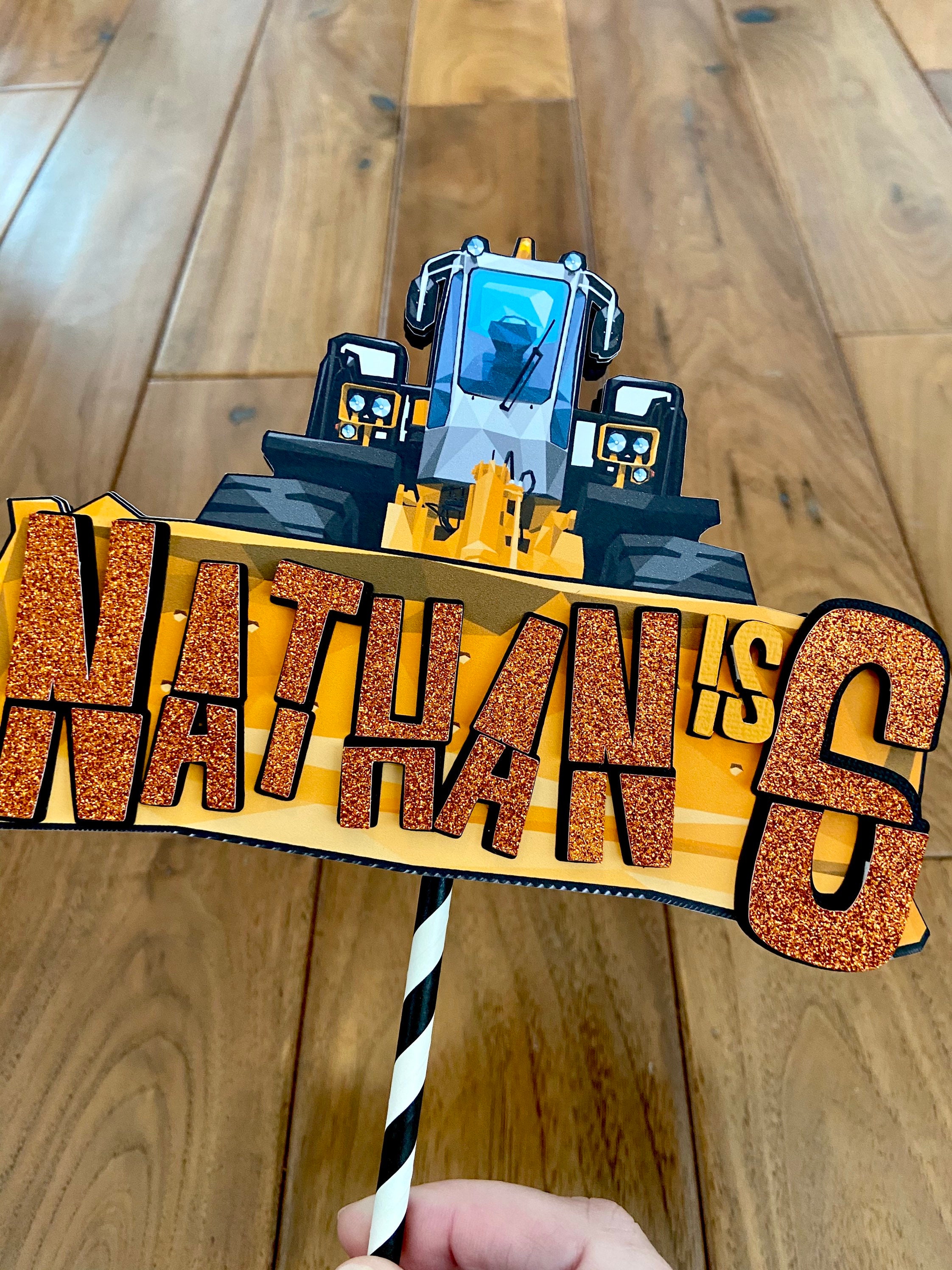 Bulldozer Cake Topper/construction Party | Etsy