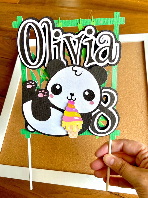 Panda Cake Topper/panda Party/panda Bear Birthday - Etsy